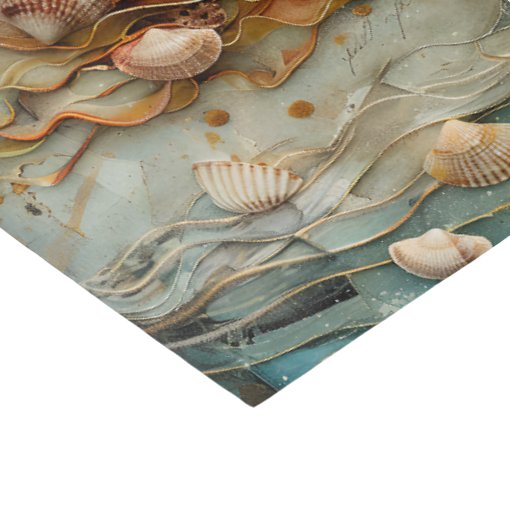 SEASHELL SIREN DECOUPAGE TISSUE PAPER | Zazzle