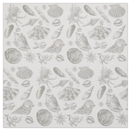 Beach shells fabric | Zazzle