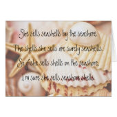Seashell Tongue Twister Card | Zazzle