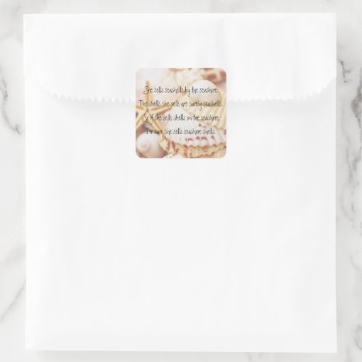 Seashell Tongue Twister Sticker | Zazzle