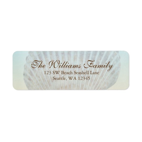 Seashell Tropical Beach Custom Address Label | Zazzle.com