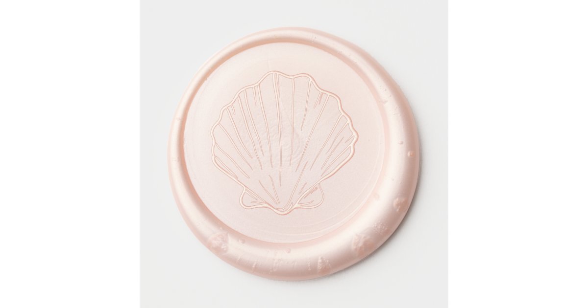 Seashell Wax Seal Sticker | Zazzle