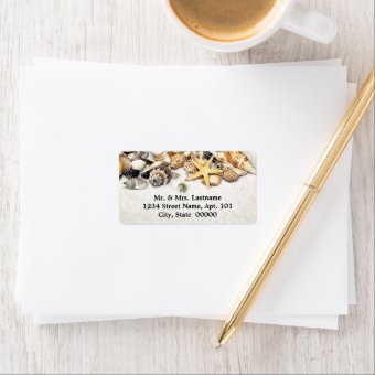 Seashells Address Labels | Zazzle