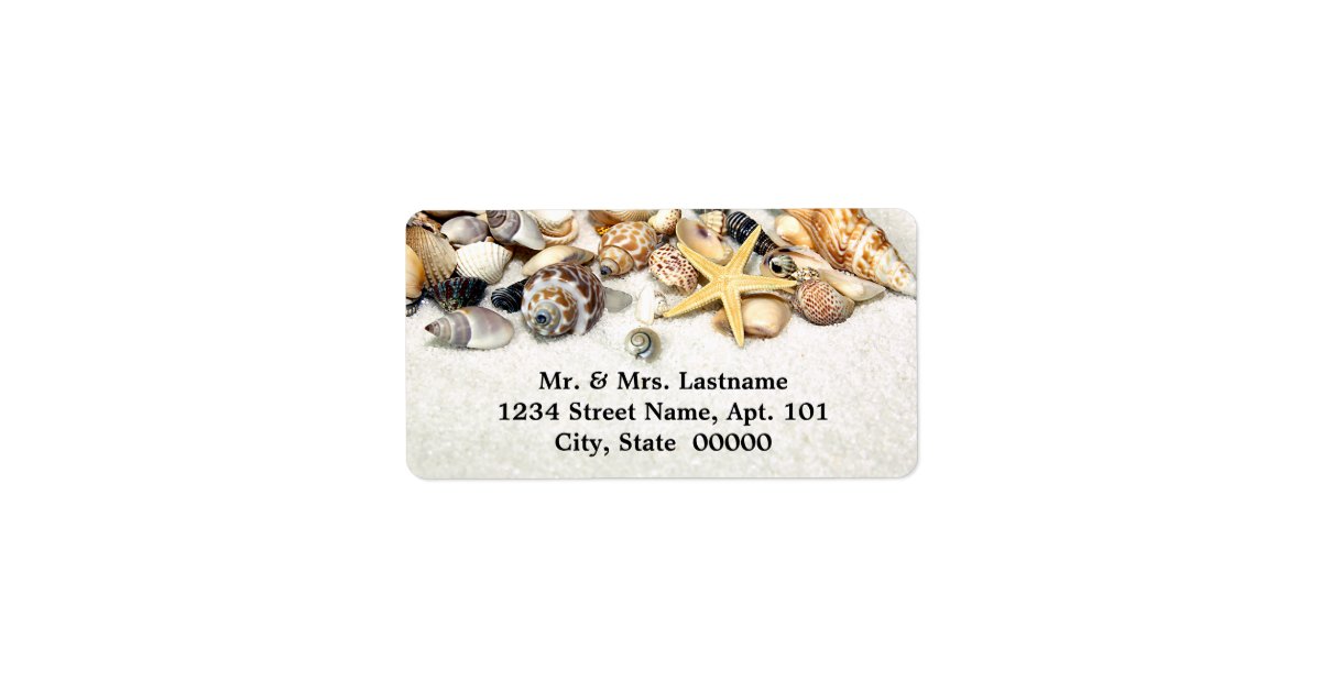 Seashells Address Labels | Zazzle