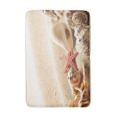 seashells and sand bath mat | Zazzle