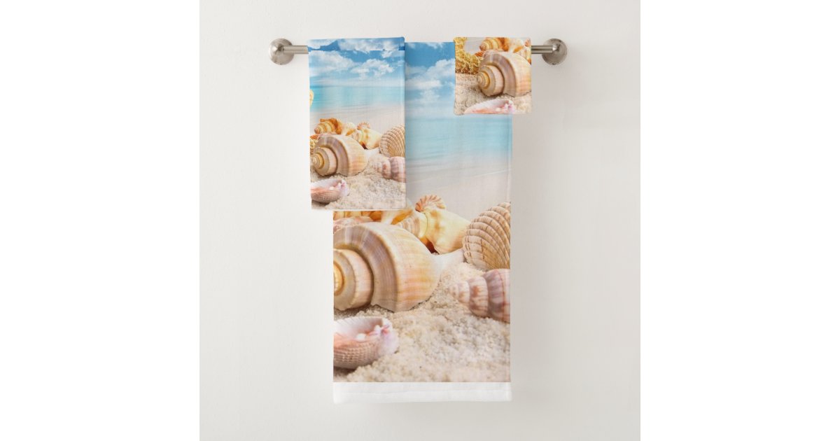 Seashells Bathroom Towel Set | Zazzle