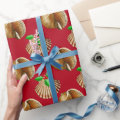 Seashells Beach Christmas Wrapping Paper | Zazzle