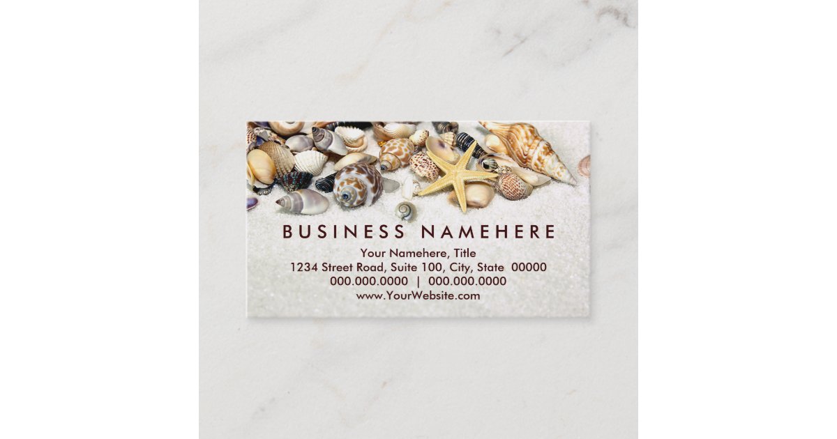 Seashells Business Cards Zazzle seashells-business-cards-zazzle