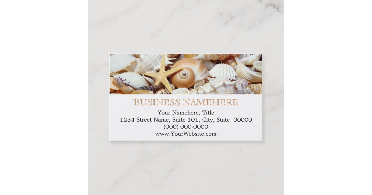 Seashells Business Cards | Zazzle