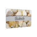 Seashells, Clam Shells, Cockle Shells, Your Name License Plate | Zazzle
