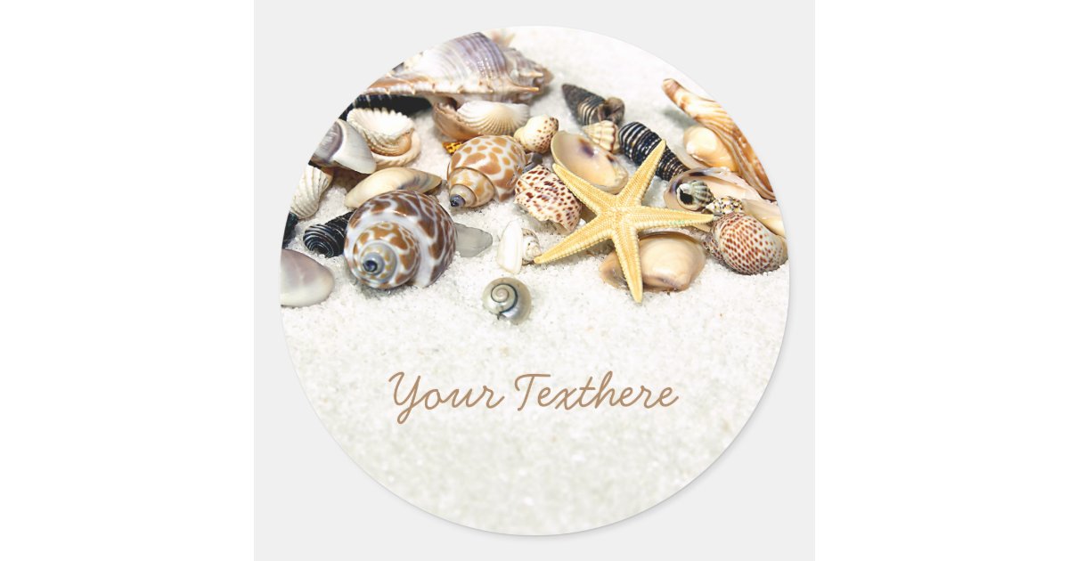 Seashells Custom Stickers | Zazzle