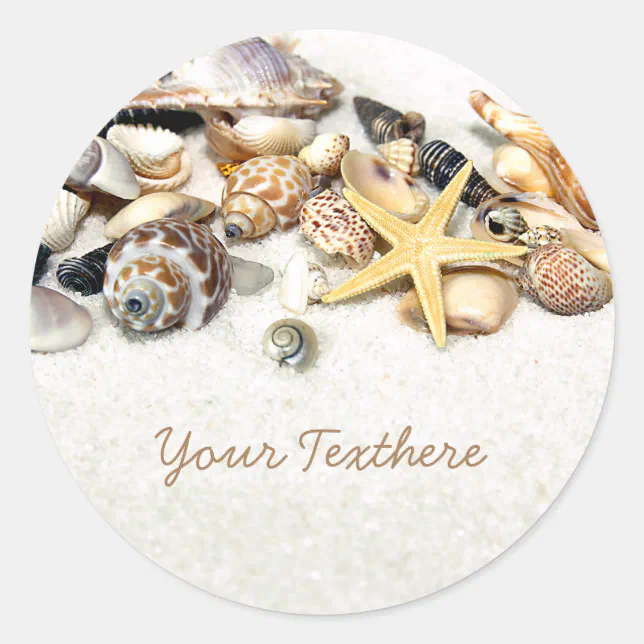 Seashells Custom Stickers | Zazzle