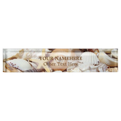 Seashells Desk Nameplate | Zazzle