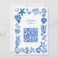 Seashells Frame Beach Wedding CUSTOM QR Code Invitation | Zazzle