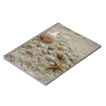 Seashells On Beach Sand Writing Journal | Zazzle