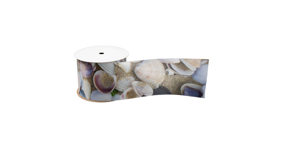 Seashells Satin Ribbon | Zazzle