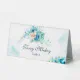 Seashore Floral Wedding Name Card Table Tent | Zazzle