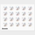Seaside | Nautical Seashell Wedding Monogram Classic Round Sticker | Zazzle