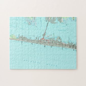 Seaside Park & NJ Shore Map (1989) Jigsaw Puzzle | Zazzle