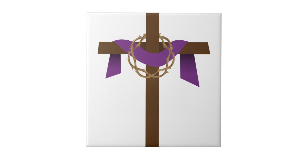 Season Of Lent Cross Ceramic Tile | Zazzle