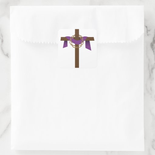 Season Of Lent Cross Square Sticker Zazzle