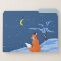 Seasonal Foxes File Folder | Zazzle