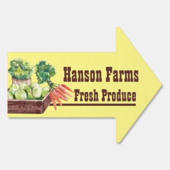 Seasonal Roadside Farm Customizable Sign | Zazzle