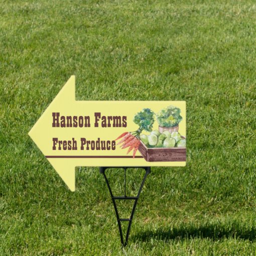 Seasonal Roadside Farm Customizable Sign | Zazzle