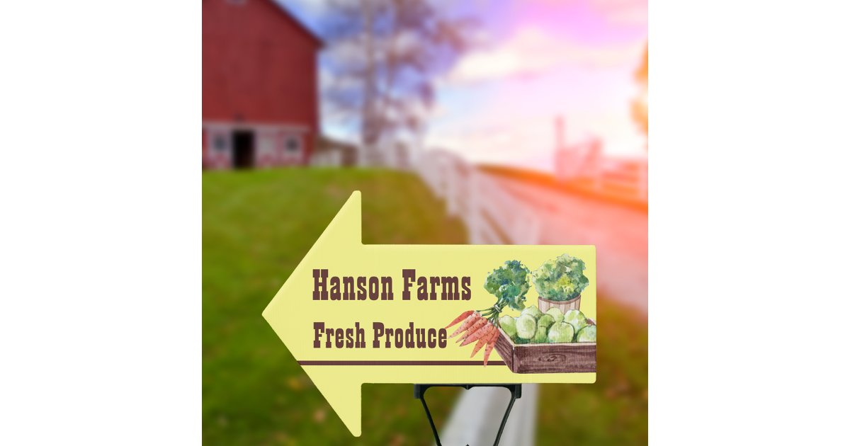 Seasonal Roadside Farm Customizable Sign | Zazzle