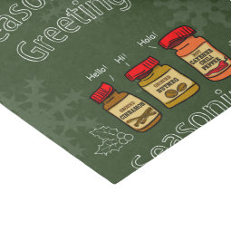 Seasoning's Greetings Funny Holiday Pun Tissue Paper | Zazzle