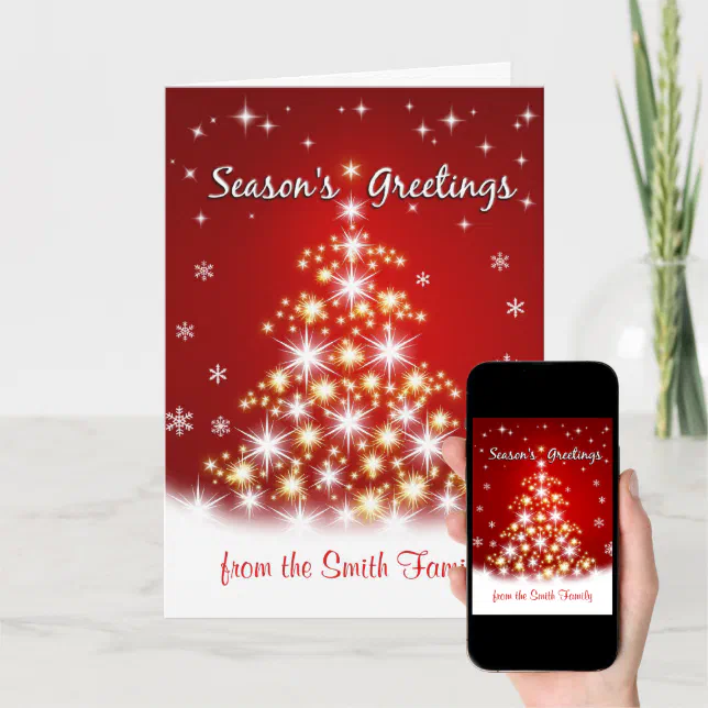 Season's Greetings - Personalized Christmas Cards | Zazzle