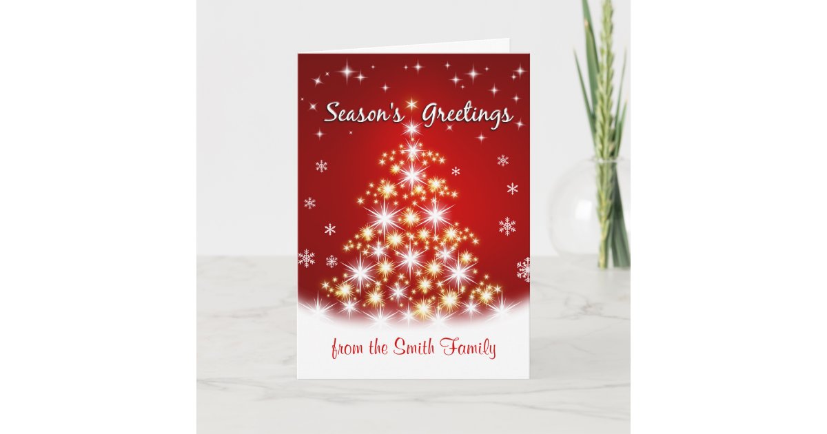 Season's Greetings - Personalized Christmas Cards | Zazzle