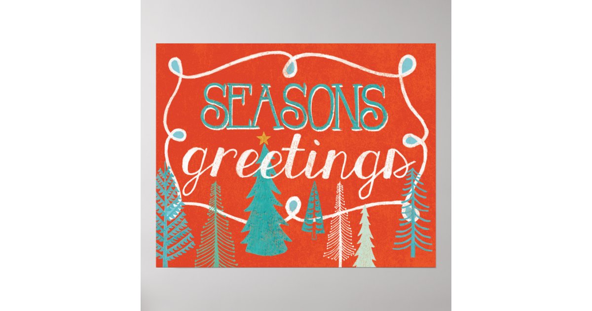 Seasons Greetings Poster | Zazzle