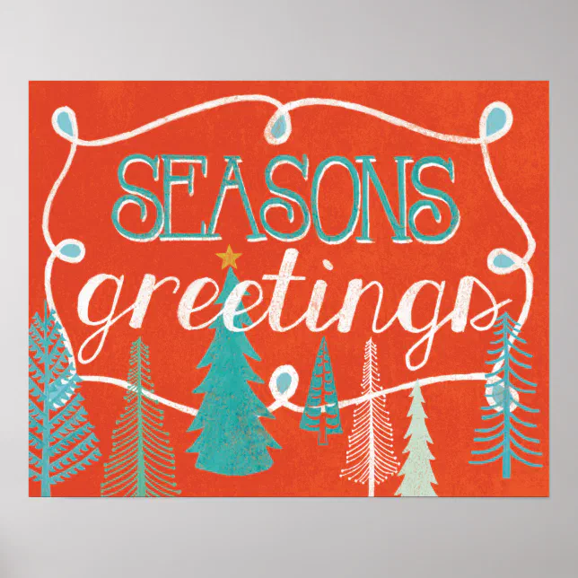 Seasons Greetings Poster | Zazzle