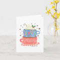 Seasons Greetings Retro Christmas Hot Coco Blank Card | Zazzle