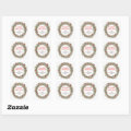 Seasons Greetings Square Sticker | Zazzle