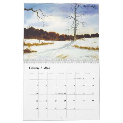 Seasons in Watercolor Calendar | Zazzle