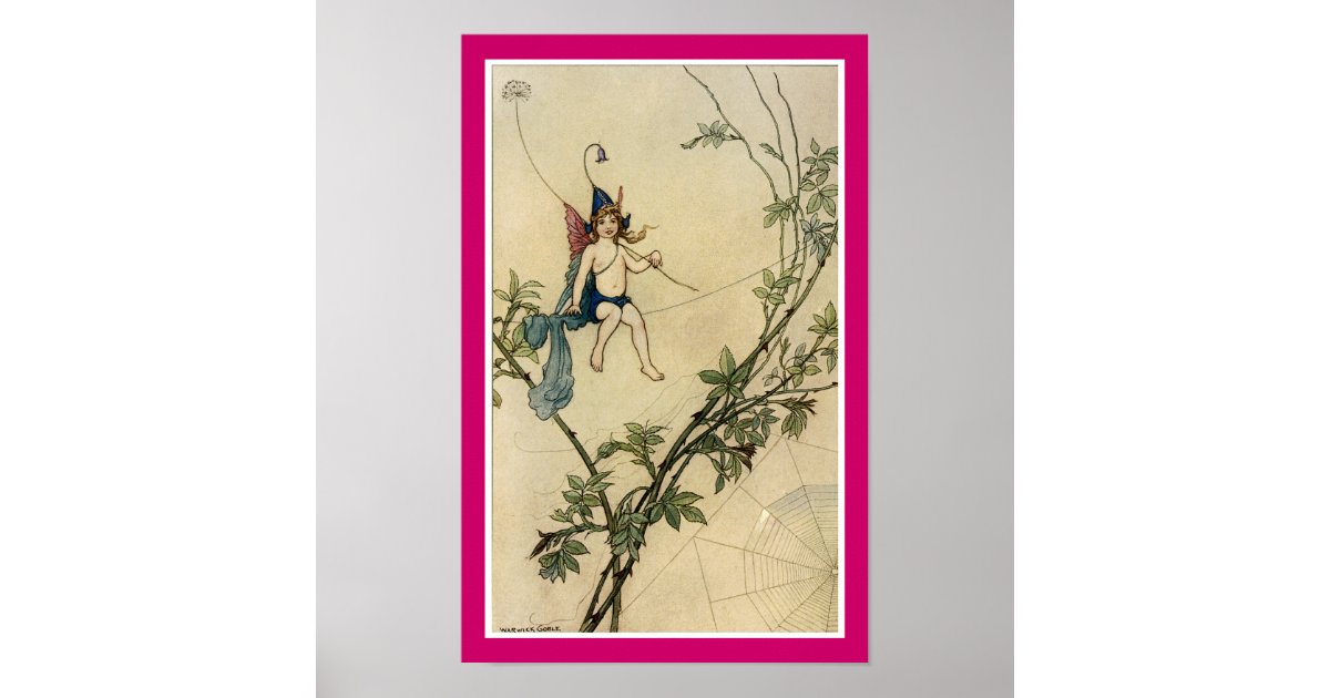 Seated on a Spider's Thread Poster | Zazzle