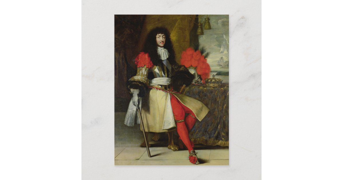 Seated Portrait of Louis XIV after 1670 Postcard | Zazzle