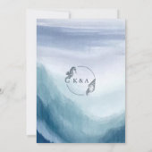 SEATERNAL Ocean Waves & Nautical Monogram Wedding Invitation | Zazzle