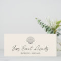Seating Chart Header Modern Shell Beach Ocean Card | Zazzle