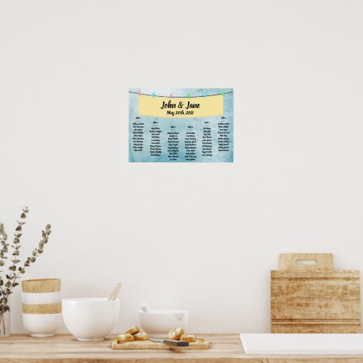 Seating Chart Poster - Banner Design | Zazzle