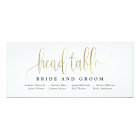 Seating Plan Head Table Card - Modern Script | Zazzle.com