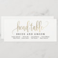 Seating Plan Head Table Card - Lovely Calligraphy | Zazzle