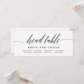 Seating Plan Head Table Card - Modern Script | Zazzle