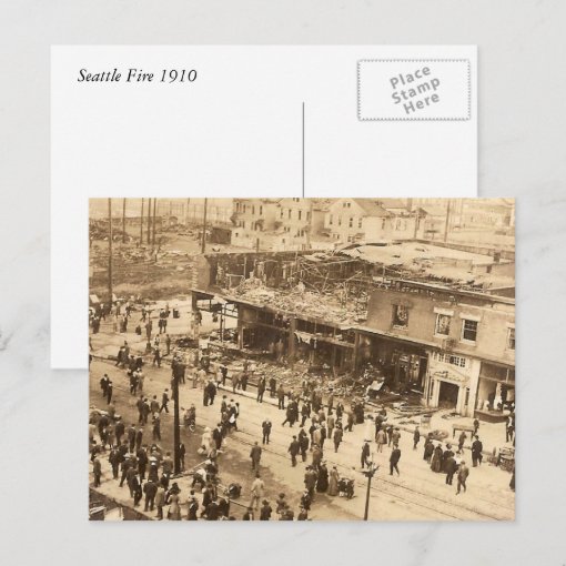 Seattle Fire 1910 Postcard | Zazzle