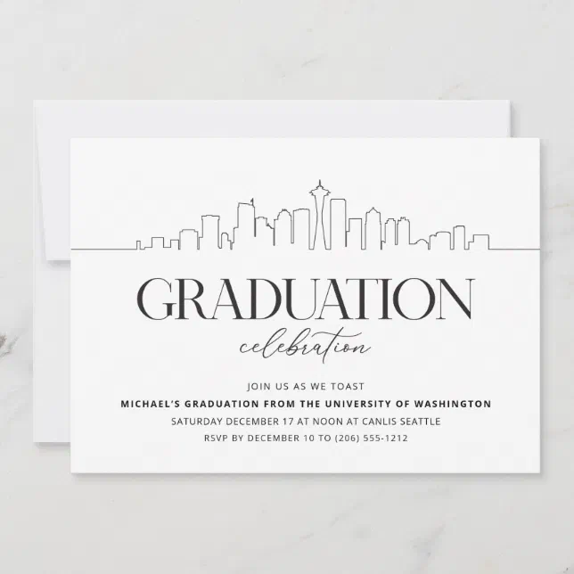 Seattle Graduation Party Invitation | Zazzle