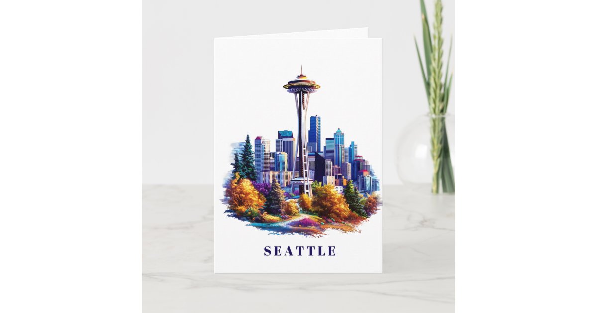 Seattle Greeting Card | Zazzle