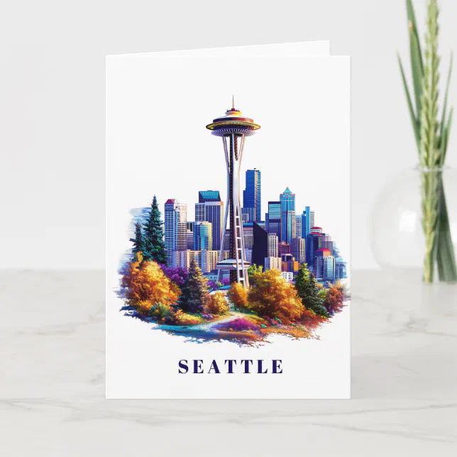 Seattle Greeting Card | Zazzle