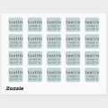 Seattle Latitude and Longitude Square Sticker | Zazzle